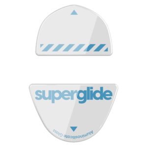 superglide - fastest and smoothest mouse feet/skates made with ultra strong flawless glass super fast smooth and durable sole for logitech g303 shroud [white]