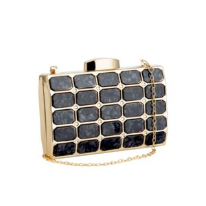 gripit acrylic small cube clutch purse for women black clutch purse formal fancy purses evening clutch handbag for banquet