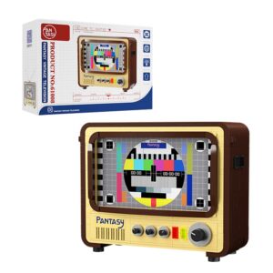 brickkk pantasy retro tv building kit construction tv model building blocks set, build your own tv building bricks set for the home or office, collectible gift ideatv building set for adults and teen