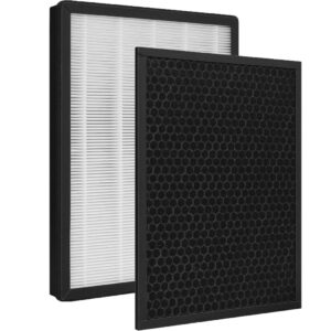 nyingchi ap-b102 h13 true hepa replacement filter，compatible with alexapure breeze ap-b102 and 3049 air purifiers，1replacement filter kit (1hepa+1carbon)