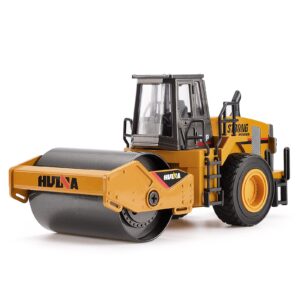 1/40 scale metal road roller toy, diecast construction equipment vehicles toy for kids boys