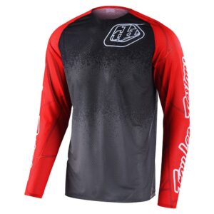 troy lee designs se pro air webstar jersey - motocross dirt bike atv enduro dual sport racing off road riding ventilated warm weather gear - adult mens (black/gray, xl)