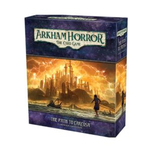 fantasy flight games arkham horror the card game the path to carcosa expansion | horror game | mystery game | cooperative card game | ages 14+ | 1-2 players | avg. playtime 1-2 hours | made