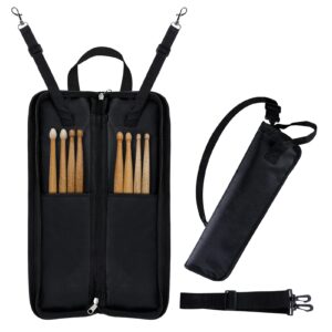 jielisi drumstick holder oxford cloth drum stick bag container for drum set hanging on stick holder bag container large capacity drum stick storage bag up to 6 pairs