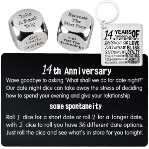 14th anniversary dice,14th wedding anniversary dice for couples,14 years anniversary date night dice gift,14 years anniversary for her,14th anniversary for husband,14th anniversary