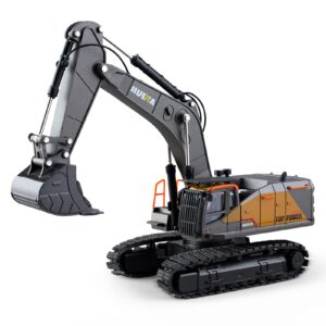 1/50 scale metal excavator toy, diecast engineering construction vehicles, digger trucks toys for boys kids