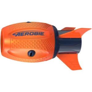 aerobie sonic fin football, aerodynamic russel wilson toy, now with softer foam & fins, outdoor games for kids and adults aged 8 and up, orange