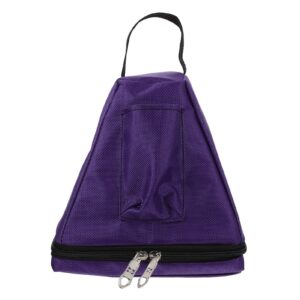 vaguelly crystal singing pyramid case, resistant storage bag carrying pouch, purple