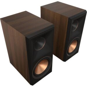 klipsch reference premiere rp-600m ii walnut bookshelf speakers