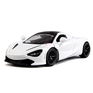 wakakac model car 1/32 720s zinc alloy diecast pull back toy car with sound and light, toy vehicle door can be opened collectible gift(white)