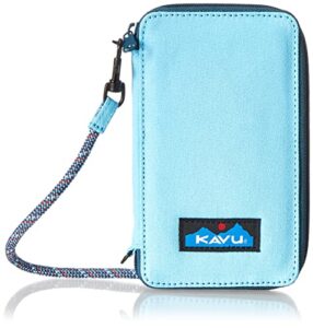 kavu go time bi-fold crossbody wallet with rope strap, maliblue