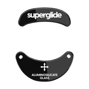 pulsar gaming gears superglide - fastest and smoothest mouse feet/skates made with ultra strong flawless glass super fast smooth and durable sole for zowie fk/za/s series (no za13) [black]