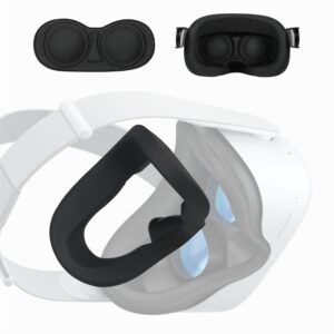 tnp vr face cover and lens protector compatible with oculus quest 2 - oculus quest 2 silicone face cover with nose light blocker and proof lens - sweat guard silicone cover for oculus quest 2