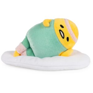 gund sanrio gudetama the lazy egg stuffed animal, eggercise gudetama kawaii plushie, plush toy for ages 8 and up, 5”