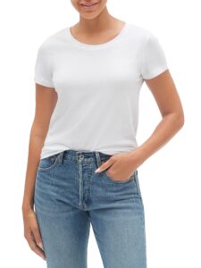 gap womens favorite t-shirt t shirt, white 2, medium us