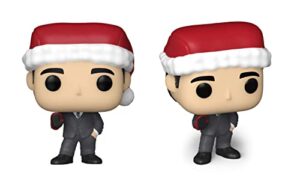 funko pocket pop! the office - michael scott - tree holiday box 4 pieces - keychain novelty keyring - collectable mini figure - stocking filler - gift idea - official merchandise - tv fans