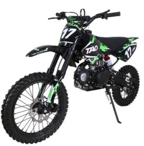 hhh taotao db 17 adult youth kids 125cc dirtbike gas dirt bike pit bike manual 4 speed (green)