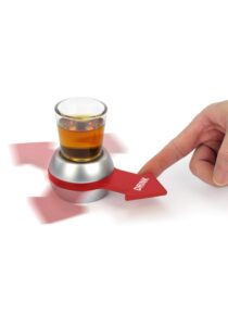 kegstand spin the shot, fun drinking game, shot spinner (glass included)