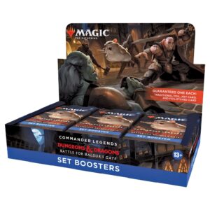 magic: the gathering commander legends: battle for baldur’s gate set booster box | 18 packs (270 magic cards)