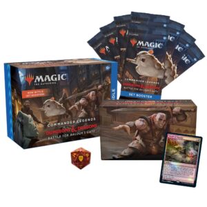 magic: the gathering commander legends: battle for baldur’s gate bundle | 8 set boosters + accessories