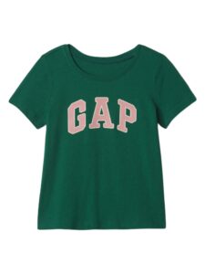 gap baby girls short sleeve logo t-shirt t shirt, pure pink, 3t us