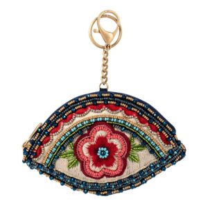 mary frances womens mary frances beaded coin purse-key fobs (mystic) handbag, multi, one size us