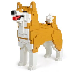 ep exercise n play 1512 pcs large dog building set animals building blocks 1:1 life-size shiba inu pets toys gifts for kids or adult