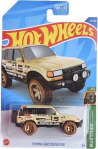 hot wheels toyota land cruiser 80, mud studs 2/5