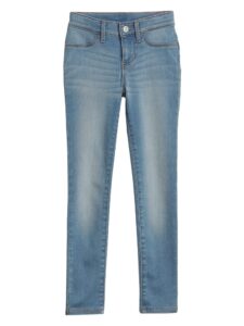 gap girls mid rise fit jegging jeans, light wash, 12 us