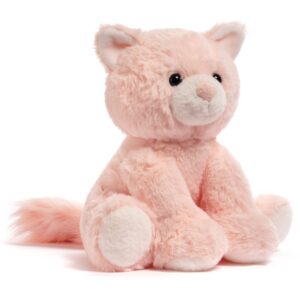 laila and lainey cat stuffed animal - cat gifts for girls ages 0 1 2 3 4 5 6 7 8 years, pink stuffed animal