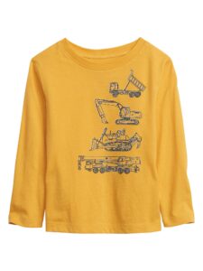 gap baby boys long sleeve logo t-shirt t shirt, kayak, 3-6 months us