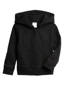 gap playtime-favorites logo full zip hoodie hooded sweatshirt true black 2 years