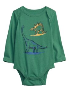 gap baby boys long sleeve bodysuit t shirt, imperial blue, 18-24 months us