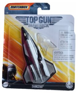 hot wheels matchbox darkstar, topgun maverick - black/silver 1/15