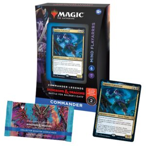 magic: the gathering commander legends: battle for baldur’s gate commander deck – mind flayarrrs + collector booster sample pack