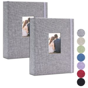 vienrose 2 pack mini polaroid photo album book 208 pocket 2x3 inch pictures for fujifilm instax mini 7s 8 9 11 25 26 40 50s 90 evo z2300 instant camera, polaroid snap grey