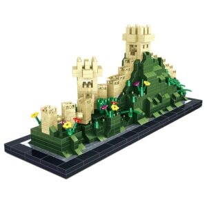 tzfioy great wall of china building blocks set (1202pcs) famous world architecture fortifications educational toys micro bricks for kids adults