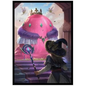 fantasy north - grebula - the slime queen - 100 smooth matte tcg trading card sleeves - fits magic mtg commander pokemon and other card games - playing card sleeves