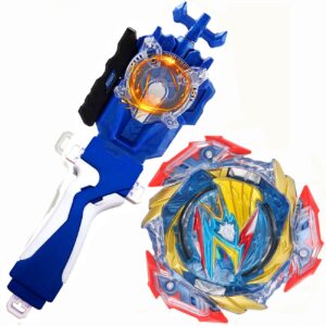 mopogool bay blades toy for boys lr sparking launcher grip, bey burst evolution battling tops db b-193 booster ultimate valkyrie.lg.v'-9 starter blade blade set gaming tops kids gifts