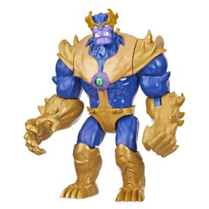 marvel avengers mech strike monster hunters monster punch thanos toy, 9-inch-scale deluxe action figure, toys for kids ages 4 and up