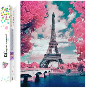 girl's back diamond art colorful diy 5d diamond painting kits for adults diamond painting raining umbrella full drill arts craft by number kits for beginner home decoration 12x16 inch dp039