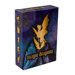 magic dragons card game - new! - trick-taking, card-capture family-friendly dragon game | fun card games for adults, teens & kids | 2-5 players | 9+