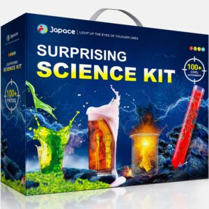 japace 100+ experiments science kit for kids, cool boy christmas birthday gift ideas, chemistry and physics set stem toys for boys girls