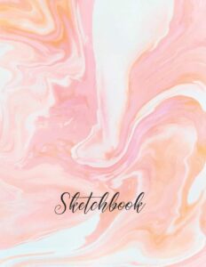 sketchbook: activity sketch book watercolor abstract painting instruction large 8.5 x 11 inches with 110 pages (abstract watercolor cover)