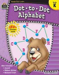 teacher created resources ready-set-learn: dot-to-dot alphabet, kindergarten