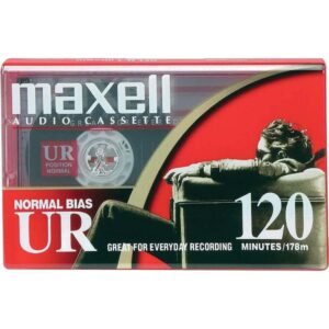 maxell ur120 blank audio cassette tape (2 pack)