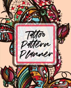 tattoo pattern planner: cultural body art doodle design inked sleeves traditional rose free hand lettering