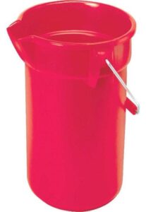 rubbermaid commercial 10 qt round bucket, red (fg296300red)