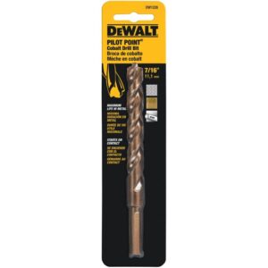 dewalt dw1228 7/16-inch cobalt 3/8-inch reduced shank split point twist drill bit