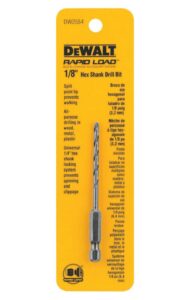 dewalt dw2554 1/8" hex shank high speed steel black oxide twist drill bit